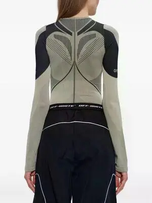 Off-White Graphic Print Long Sleeve Bodysuit