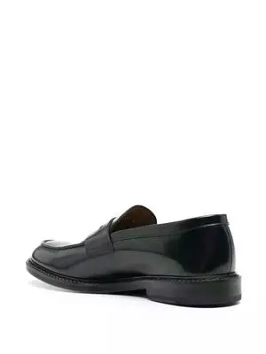 DOUCAL'S Apron-stitching Leather Loafers