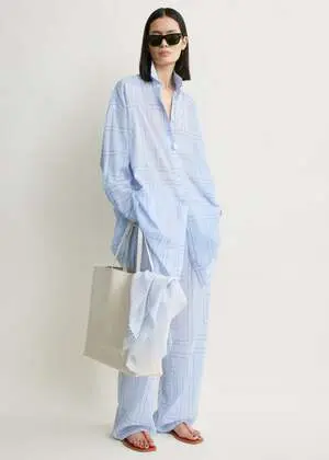 TOTEME Long Printed Shirt - Blue