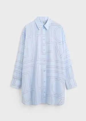 TOTEME Long Printed Shirt - Blue