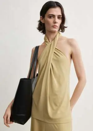 TOTEME Twisted Jersey Halter Top