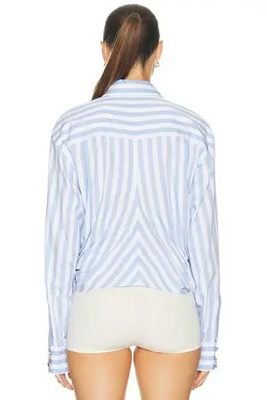Sportmax Striped Cotton Shirt - Light Blue
