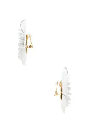 Chloé Flower Stud Earrings - Cloudy White