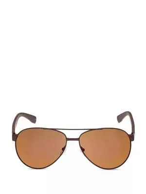 Lacoste Pilot Frame Sunglasses With Logo Plaque - Red