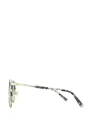 Mcm Marble-effect Round-frame Sunglasses - Grey