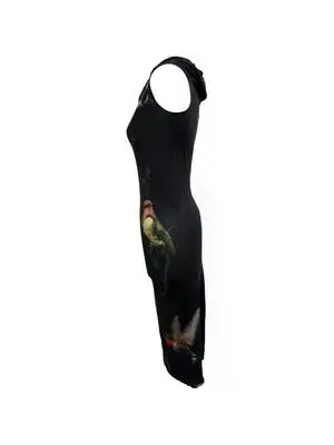 Alexander McQueen 2008 Hummingbird Print Dress