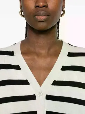 Max Mara Striped V-neck Cardigan