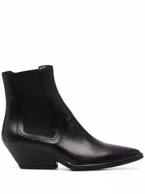 DEL CARLO Mid-block Heel Leather Boots