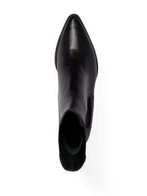 DEL CARLO Mid-block Heel Leather Boots