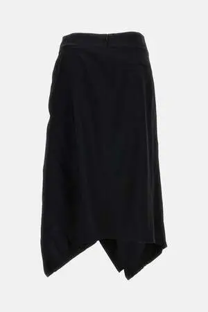 Bottega Veneta Fresco Wool Midi Skirt