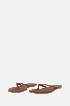 Tkees Lily Square-toe Flip-flops - Brown