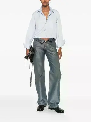 Vetements Cropped Raw-edge Shirt