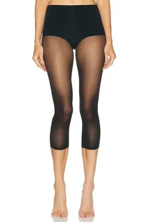 Swedish Stockings Malva Sheer Capri Tights - Black