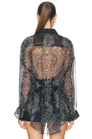 R13 Overlay Drop Neck Shirt