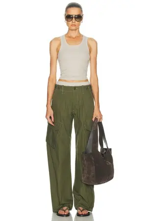 SKIMS Cotton Rib High Scoop Tank Top - Stone