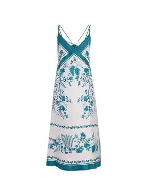 Erdem Floral-print Silk-twill Dress
