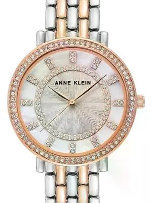 Anne Klein Crystal-bezel Watch - Silver