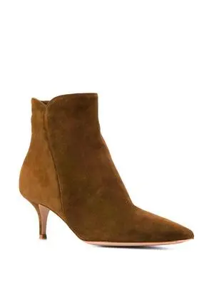 GIANVITO ROSSI Leather Ankle Boots - Brown