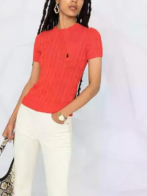 Polo Ralph Lauren Embroidered Logo Knitted Top