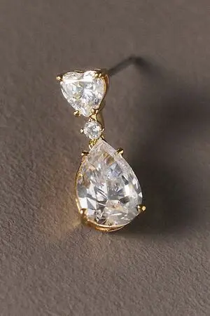 Nadri Cora Heart And Pear Stone Drop Earrings