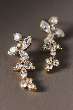 Nadri Floral Cluster Drop Earrings