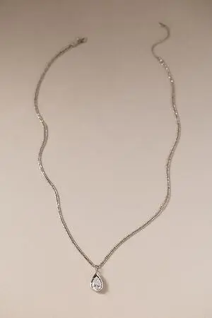 Nadri Sunny Bezel Pendant Necklace - Silver