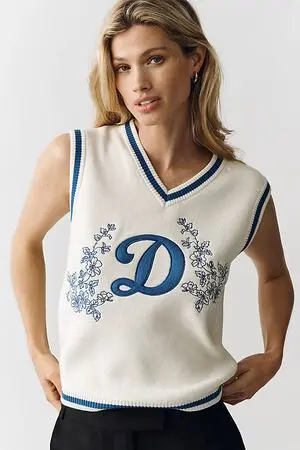 Mitchell & Ness Mlb Embroidered Sweater Vest - Dodgers