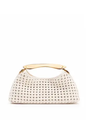 ELLEME Mini Boomerang Woven Leather Bag - Ivory