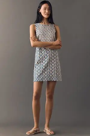 Maeve Cotton Blend Sequin Embellished Shift Dress