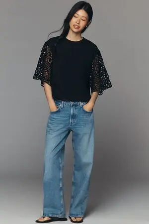 Sanctuary Crochet Sleeve T-shirt