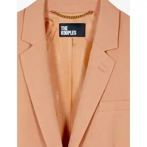The Kooples Notch-lapel Blazer In Lyocell, Linen, And Cotton