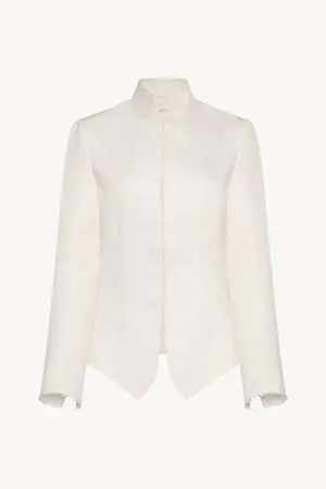 THE ROW Brianda Tailored Linen Satin Jacket
