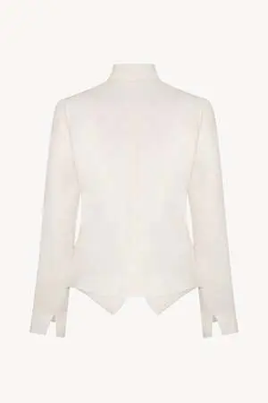 THE ROW Brianda Tailored Linen Satin Jacket