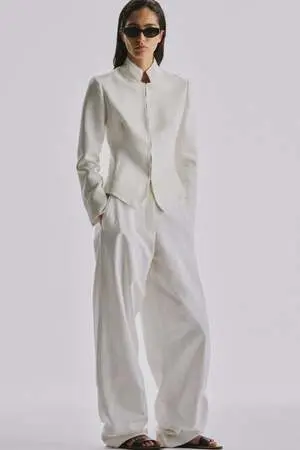 THE ROW Brianda Tailored Linen Satin Jacket