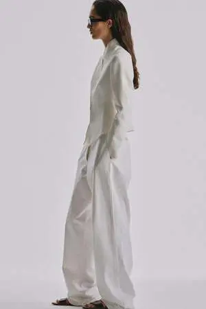 THE ROW Brianda Tailored Linen Satin Jacket
