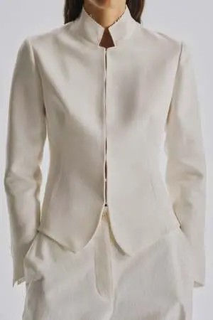 THE ROW Brianda Tailored Linen Satin Jacket