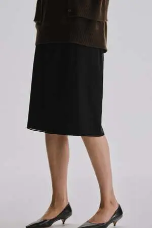 THE ROW Ivera Stretch Chiffon Pencil Skirt
