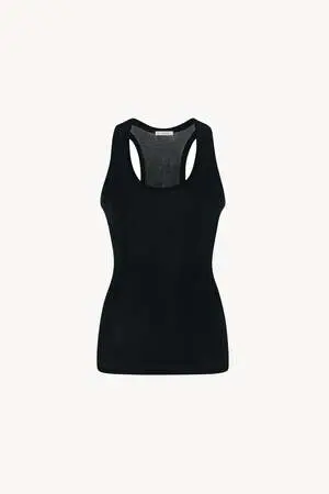 THE ROW Cendrea Racerback Tank Top - Black