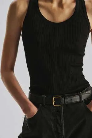 THE ROW Cendrea Racerback Tank Top - Black