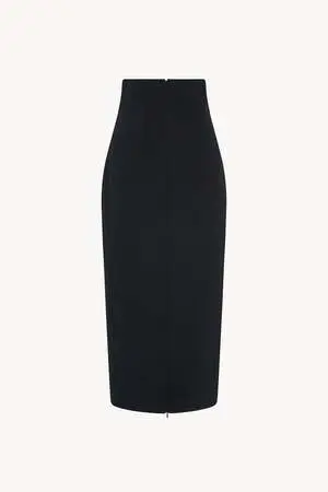 THE ROW Iphora Skirt Full Length Column Wool Skirt