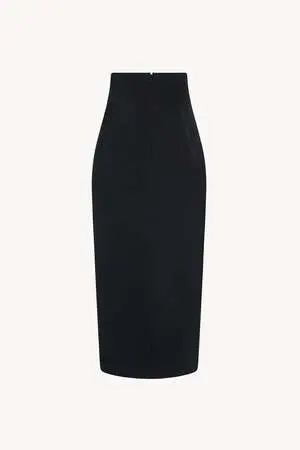 THE ROW Iphora Skirt Full Length Column Wool Skirt