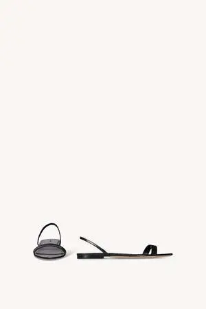 THE ROW Ella Flat Sandal - Black