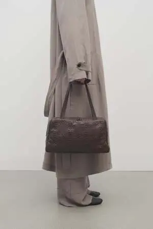 THE ROW Astra Bowling Bag In Glossy Nappa Leather