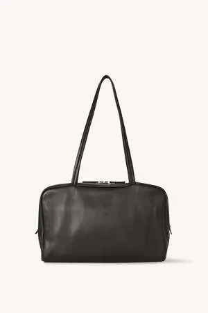 THE ROW Astra Bowling Bag In Glossy Nappa Leather - Walnut Shadow