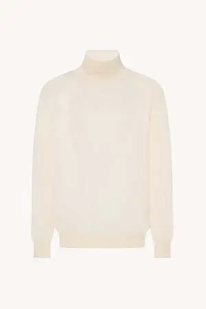 THE ROW Orly Turtleneck Top - Ivory