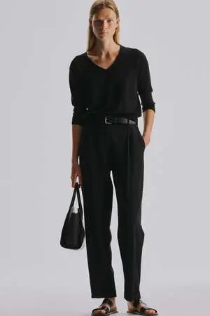 THE ROW Fini Wool Suiting Pants