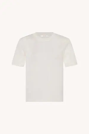 THE ROW Etina Short-sleeve Crewneck T-shirt - Ivory