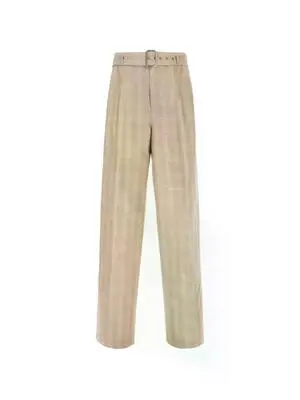 Iceberg Belted Check-pattern Trousers