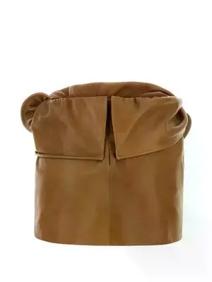 Magda Butrym Draped Leather Mini Skirt