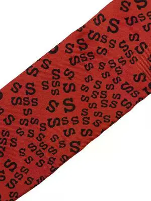 Hermès 2000-2026 Scattered Letters Twilly Silk Scarf Scarves - Red